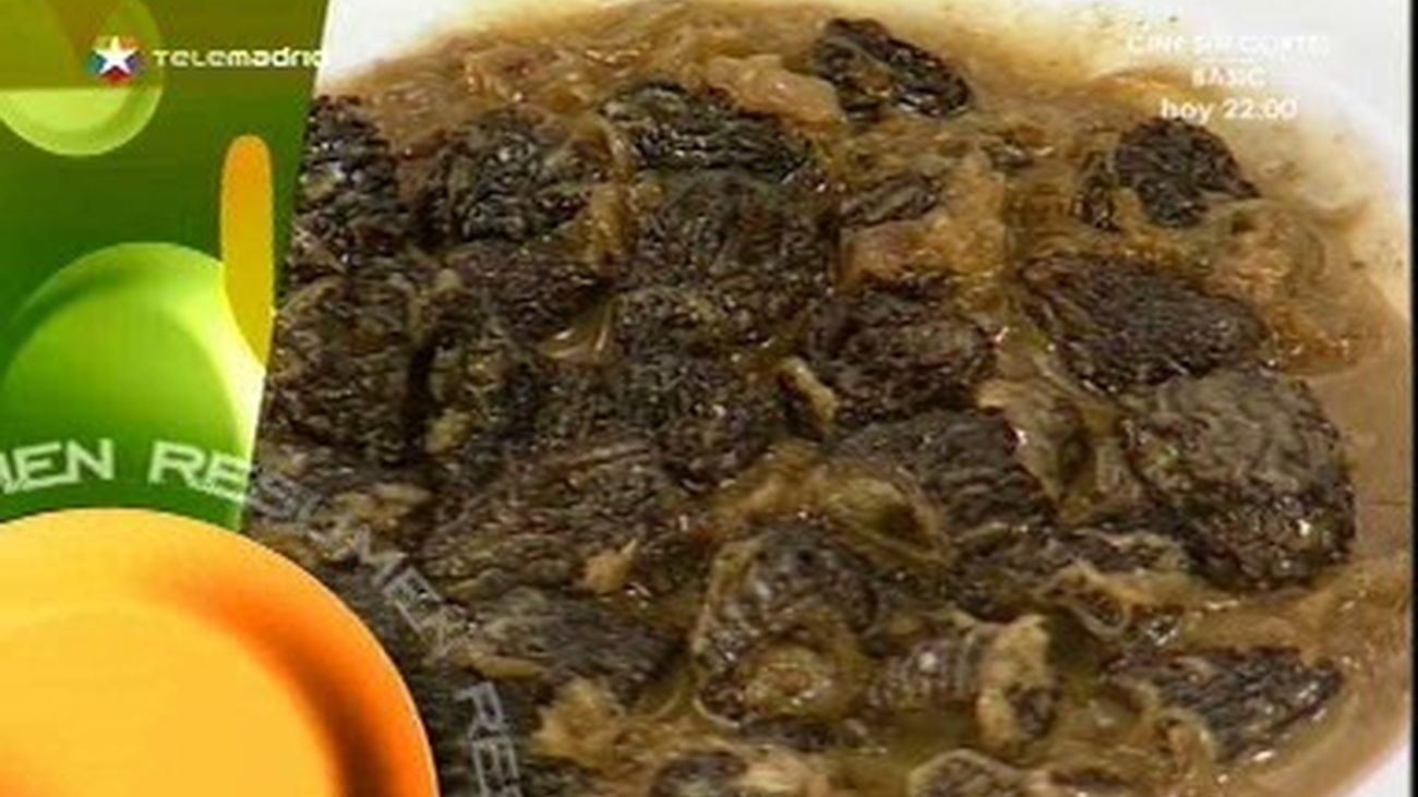 Colmenillas rellenas de foie