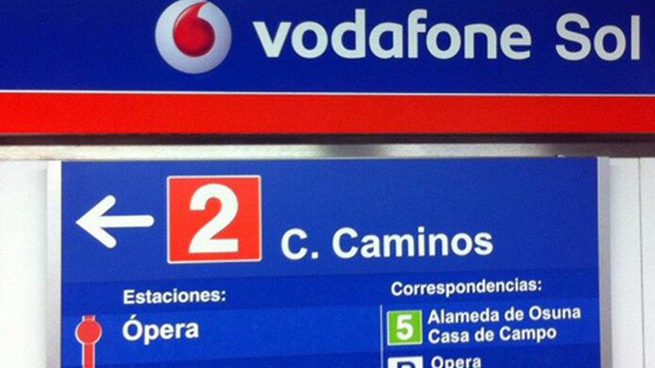 La estación de Metro de Sol ya es Vodafone Sol
