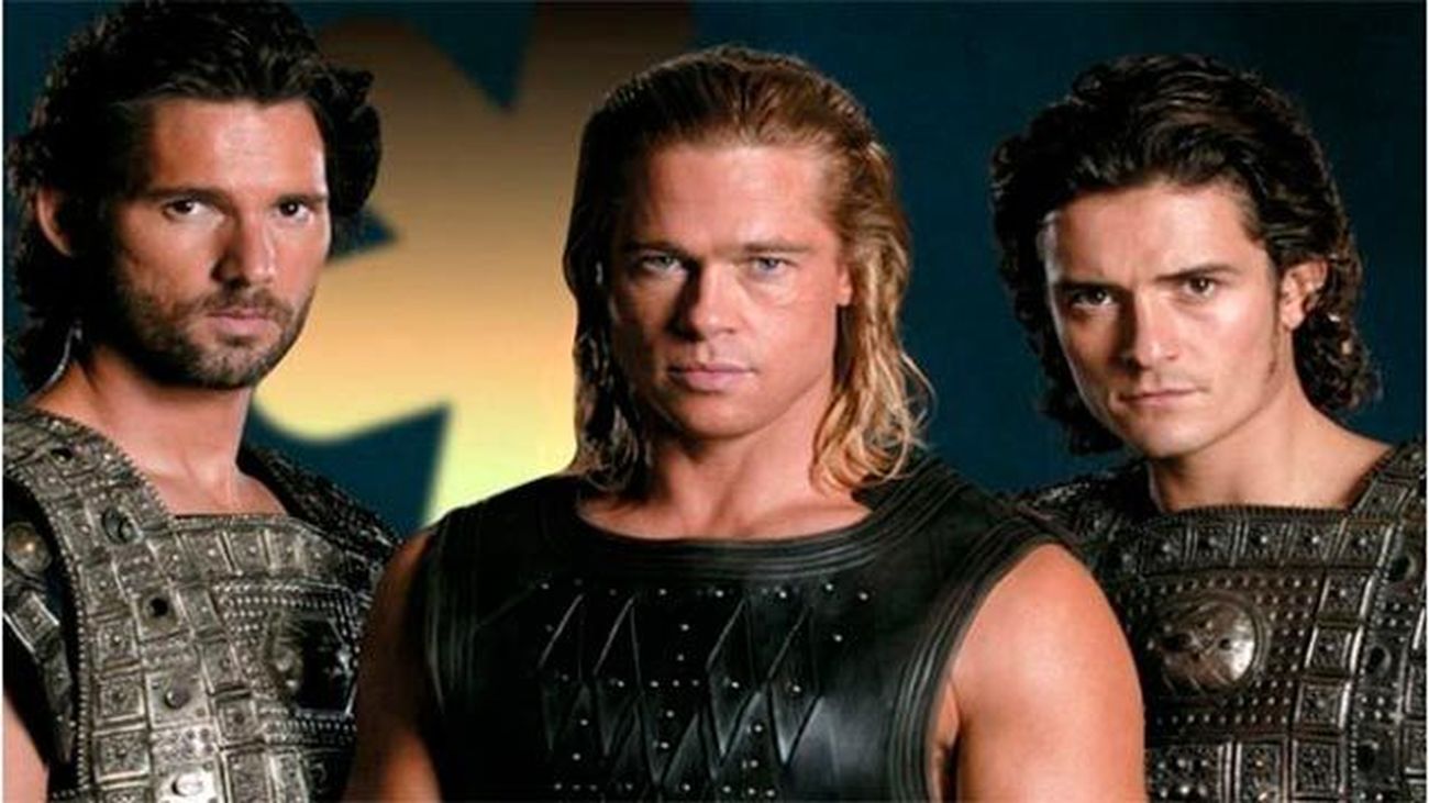 Brad Pitt, Eric Bana y Orlando Bloom en Troya