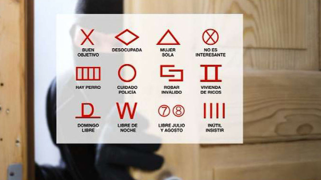 Los ladrones marcan con símbolos las casas propicias para los robos