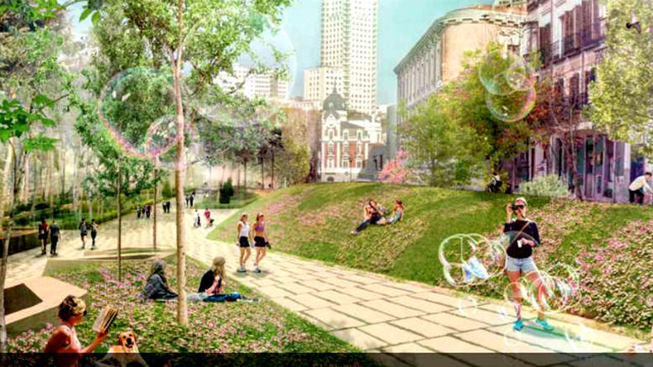 El proyecto ganador para la reforma de la Plaza de España, diseñado por ...