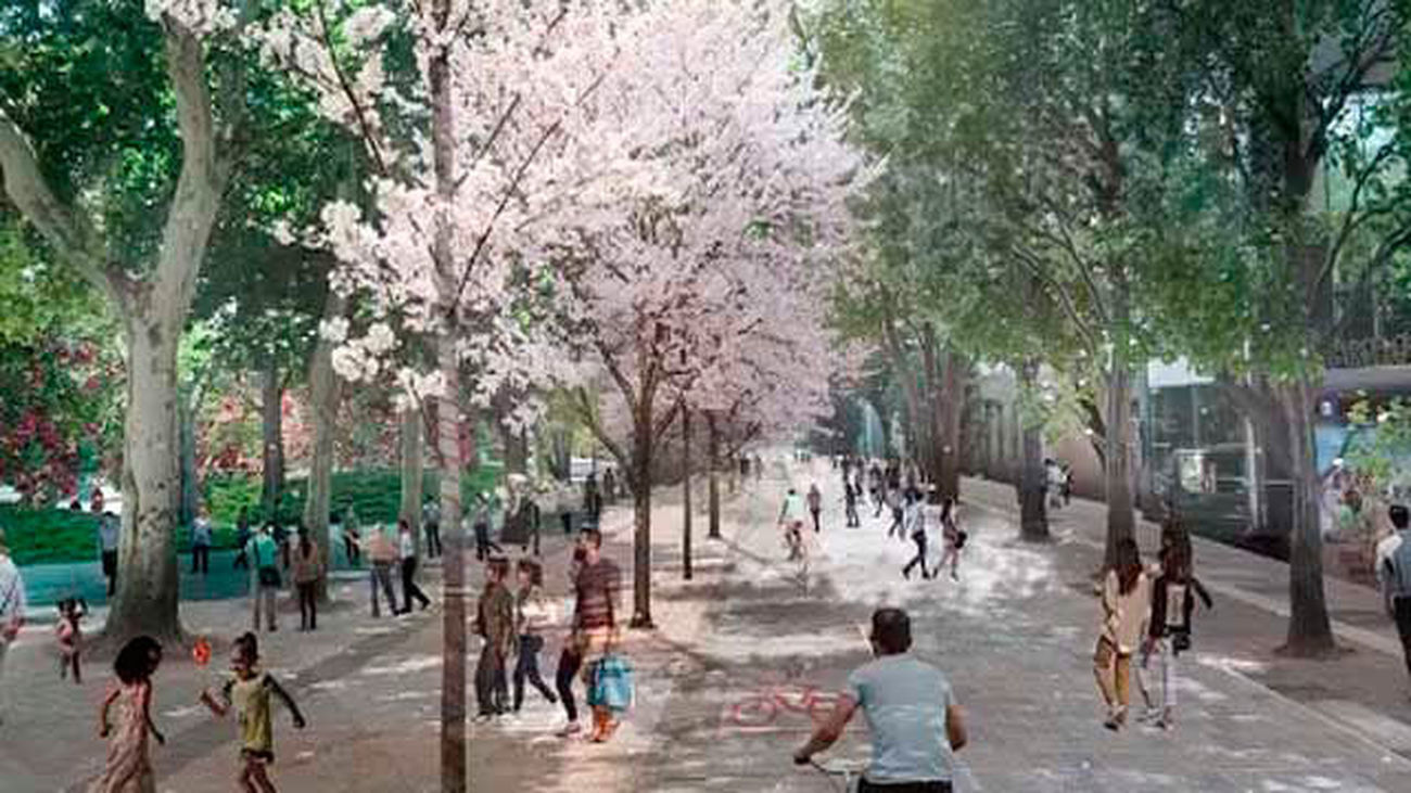 Un paseo peatonal se extenderá en plaza de España, junto a la torre de ...