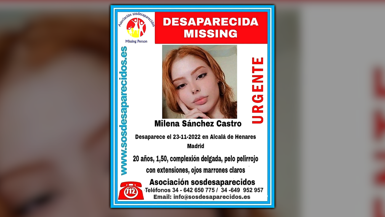 Encuentran muerta a la joven desaparecida desde hace una semana en Alcalá de Henares