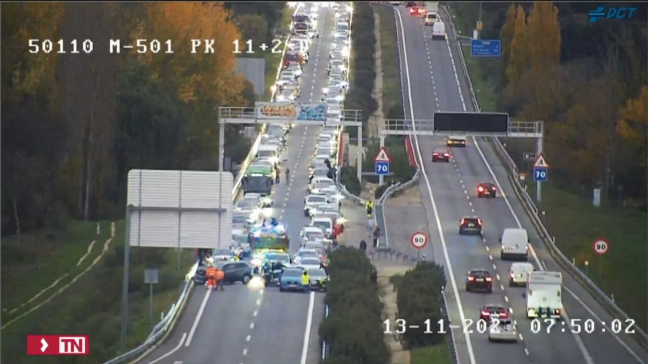 Restaurada la circulación en la M-501 tras grandes retenciones ...