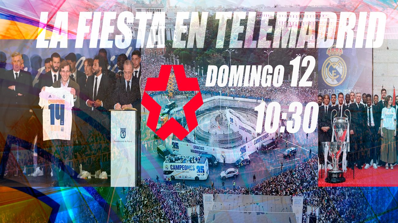 El Real Madrid ofrece la Liga a sus aficionados en Cibeles