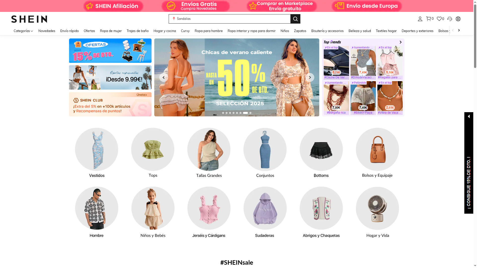 Los 'patrones oscuros' de la tienda online de Shein, bajo la lupa de la Unión Europea