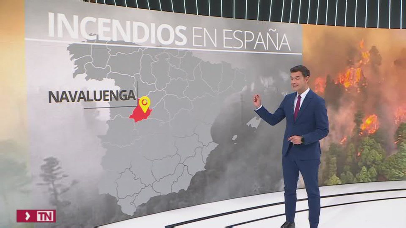 El incendio de Navaluenga queda controlado tras dos días activo y 1.500 ...